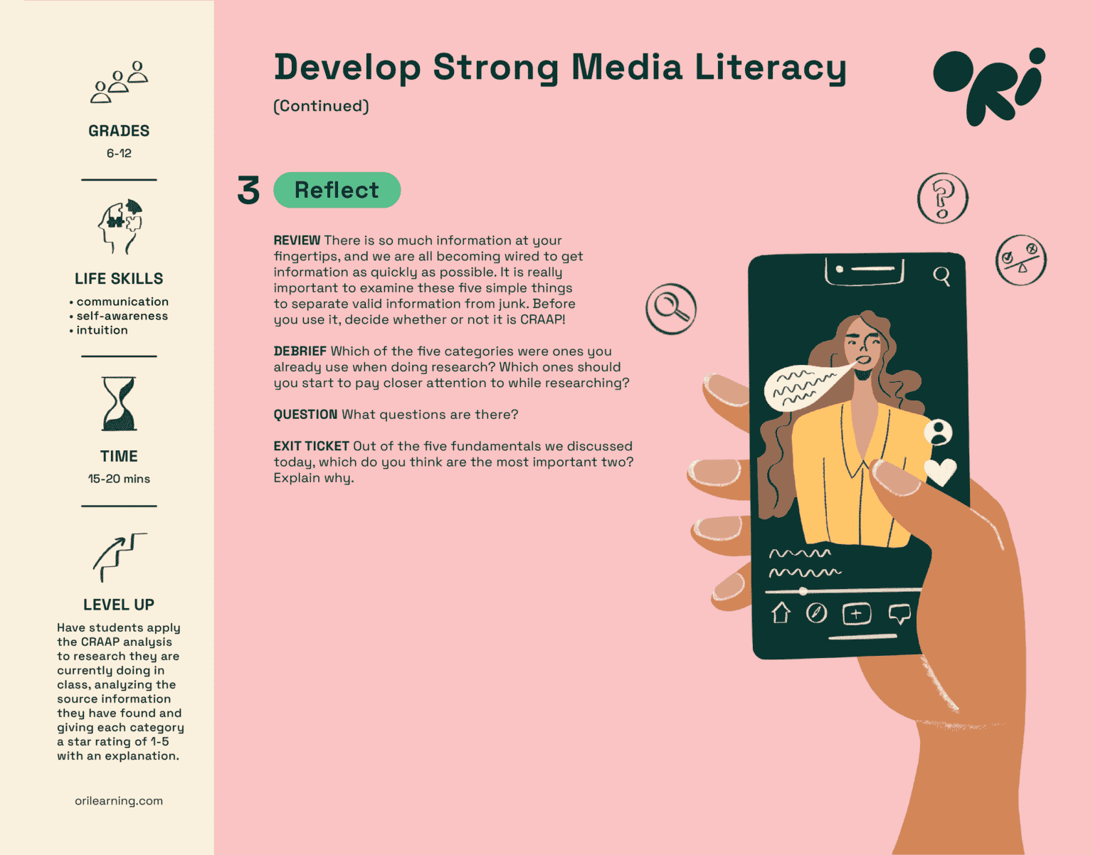 Media Literacy Lesson Plan For Middle School And High School Students